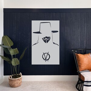 V for Vendetta Metal Wall Art, Vendetta Art, Vendetta Movie Wall ...