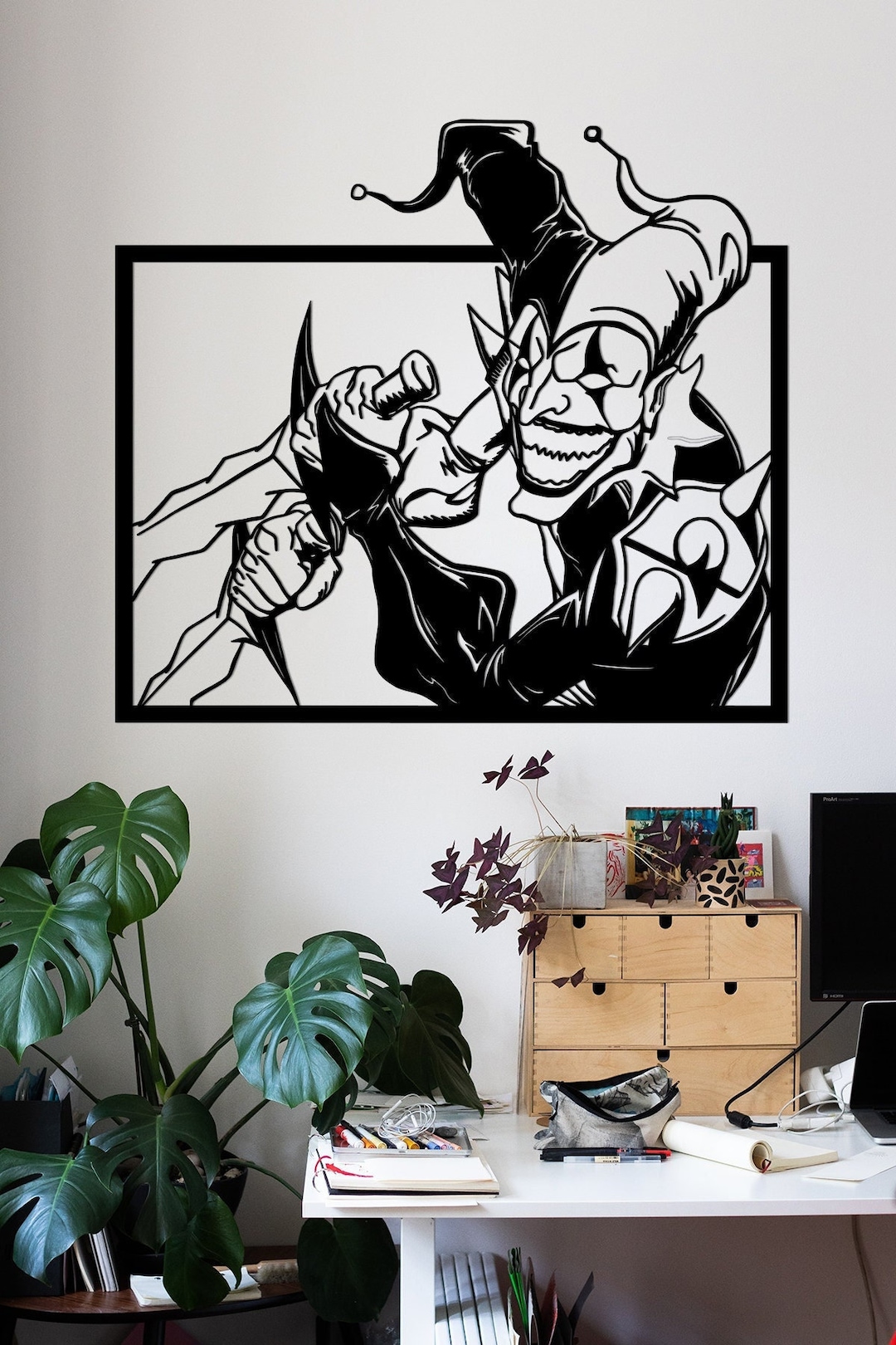 Shaco Metal Wall Art, League of Legends Wall Decor, Arcane Art, Lol ...