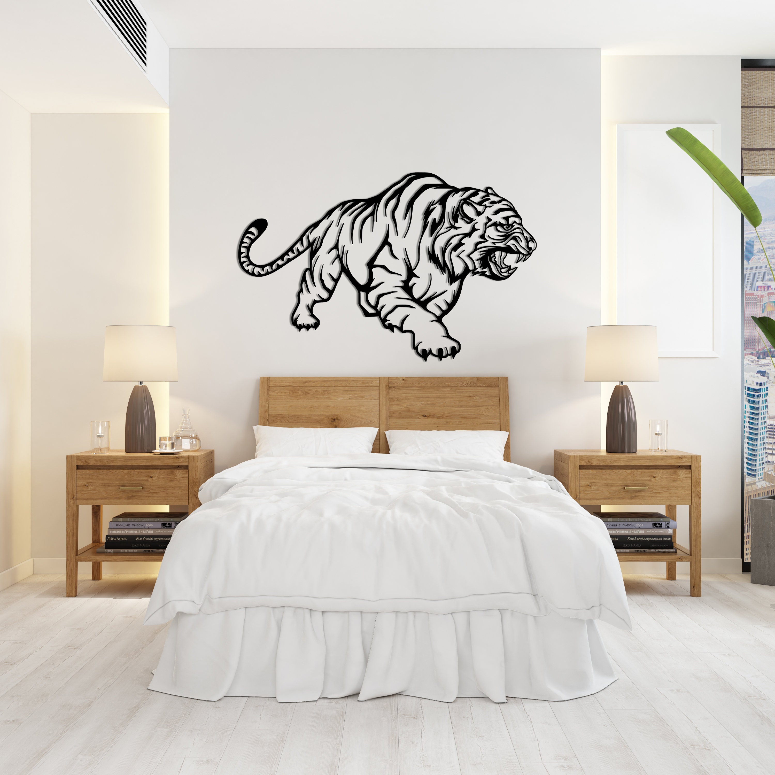 Tiger Metal Wall Art, Animals Head Art, Living Room Wall Decor, Bedroom ...