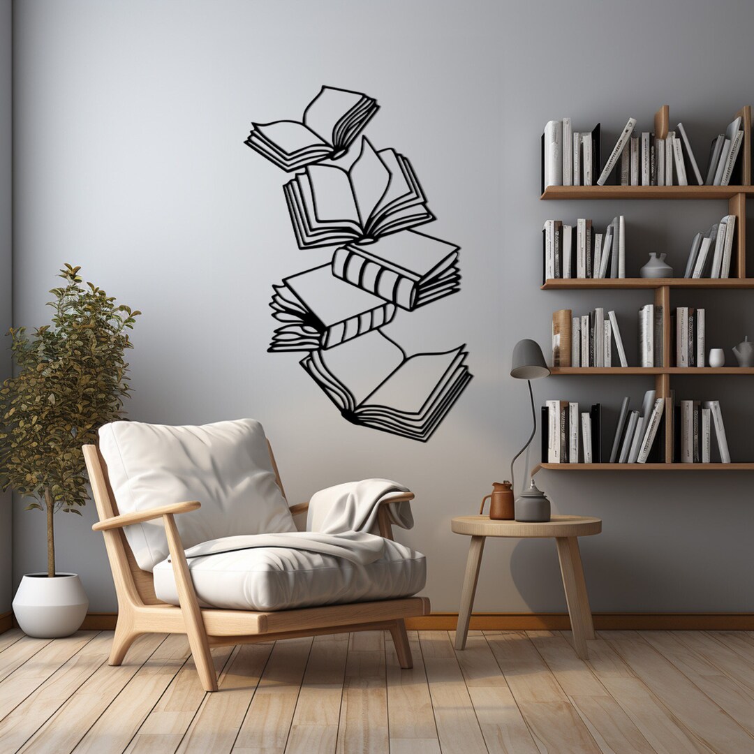 Books Metal Wall Art, Bookish Gifts,bookish Decor, Love Reading ...