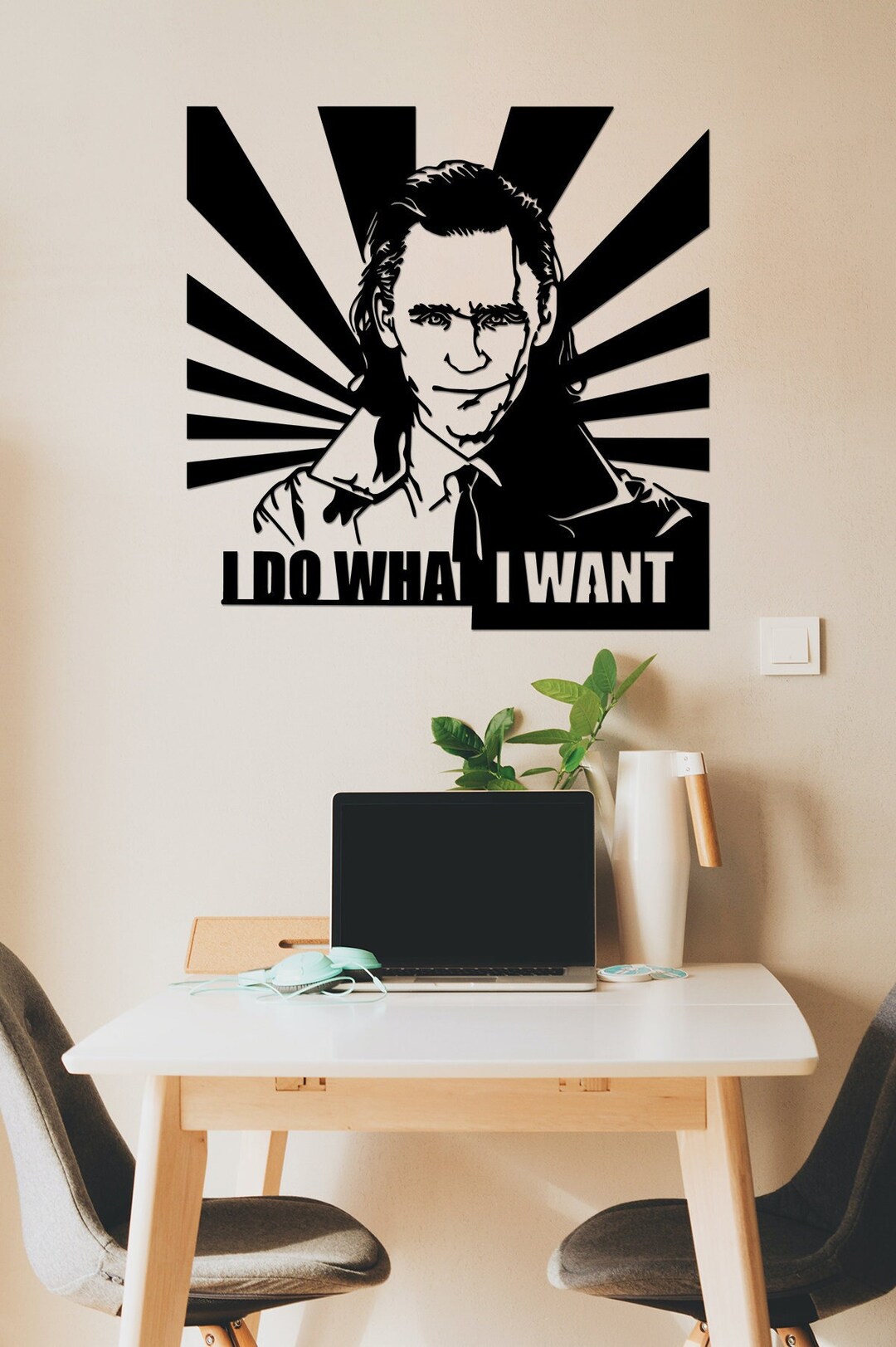Loki Metal Wall Art, God of Mischief, Trickery, and Transformation ...