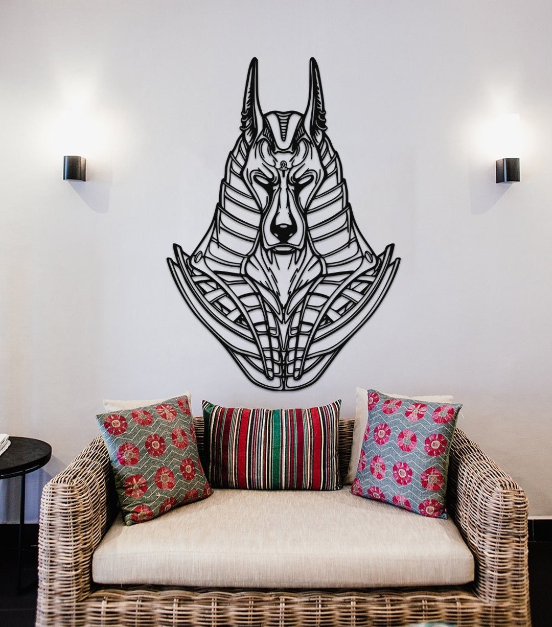 Anubis Metal Wall Art, Anubis Art, Mythological Wall Art, Egyptian ...