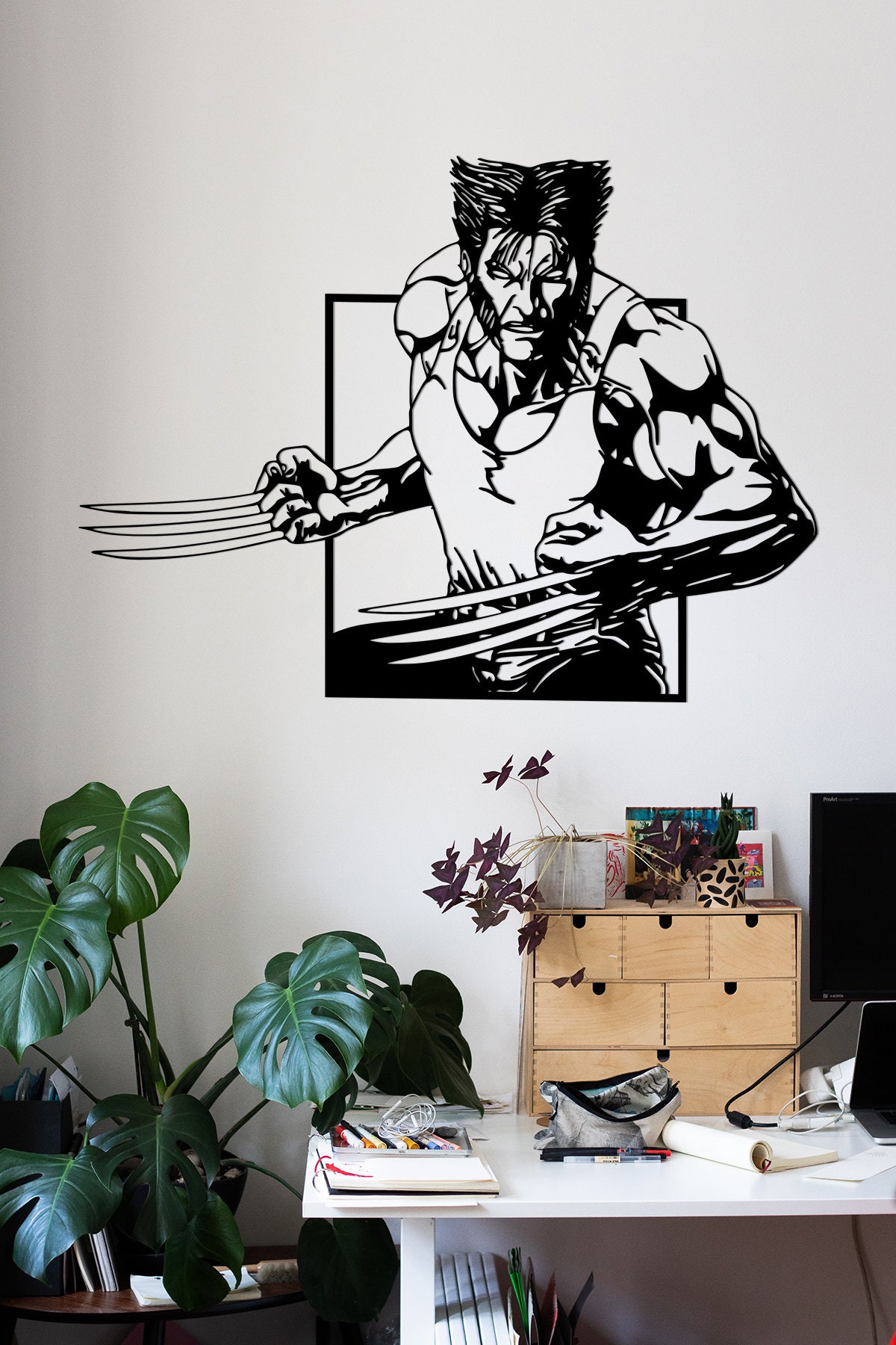 Wolverine Metal Wall Art, Wolverine Art, Comics Wall Art, Wolverine ...