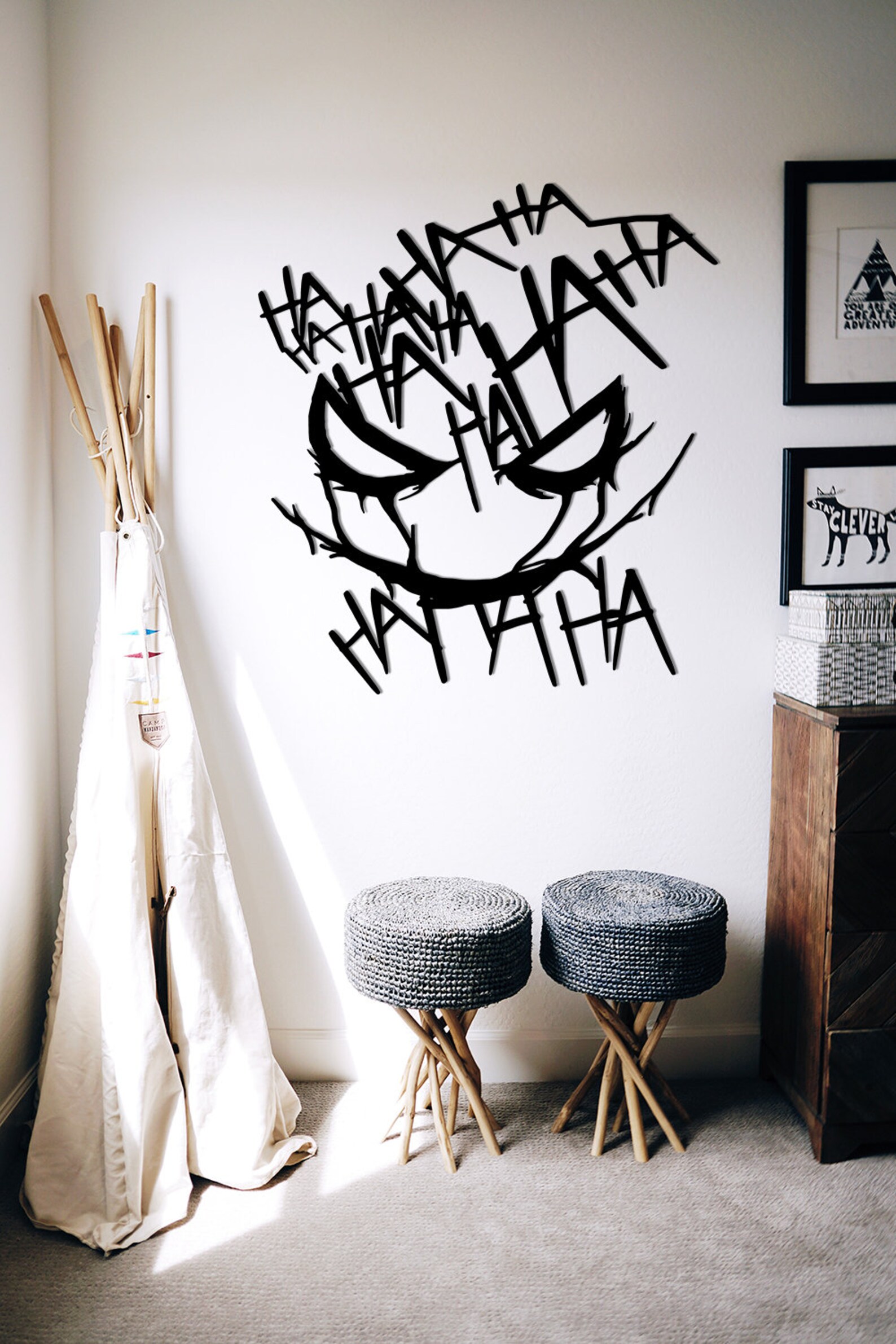 Ha Ha Ha Joker Metal Wall Art, Joker Art, DC Comics Wall Art, Joker ...