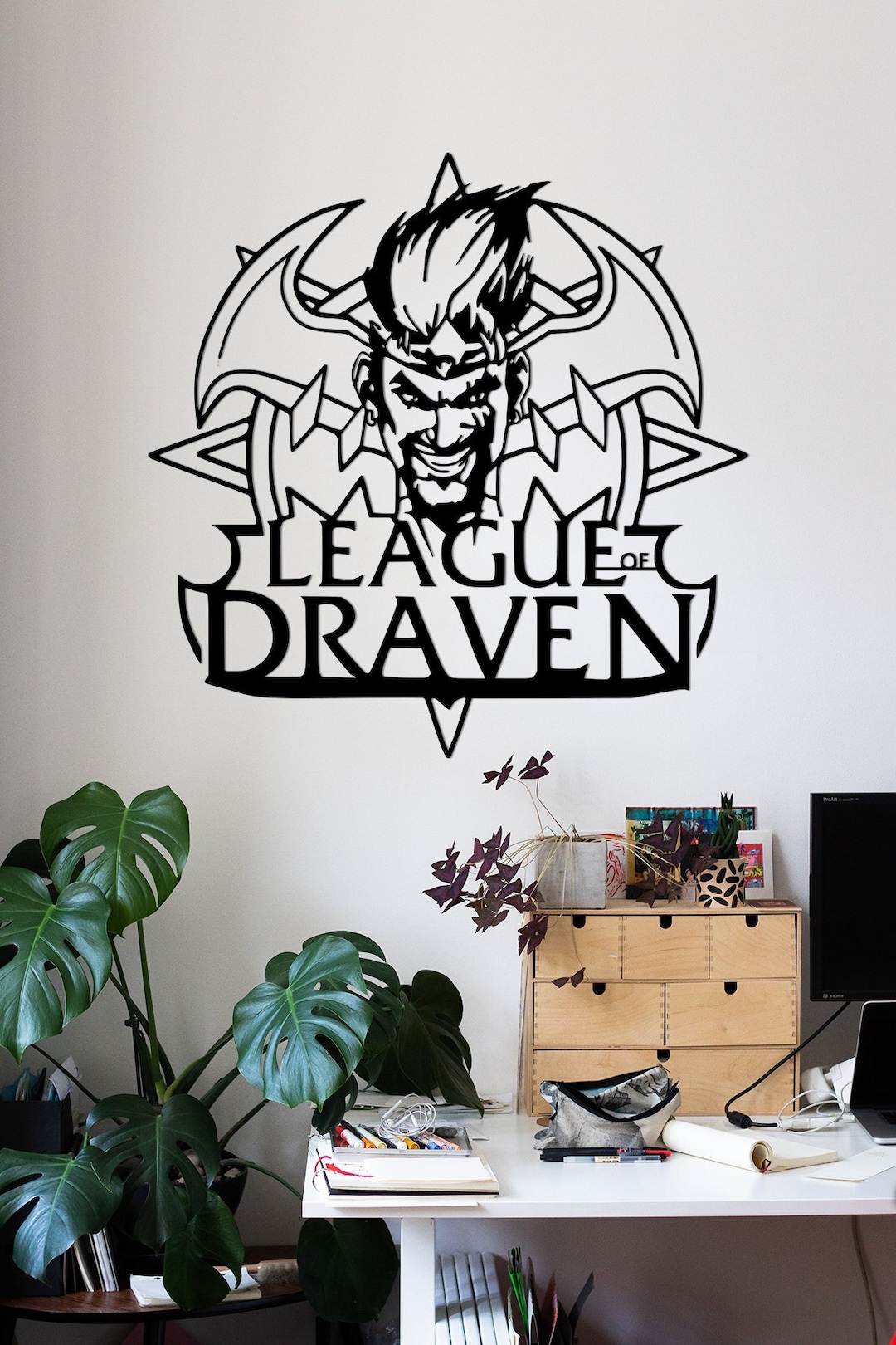 Draven Metal Wall Art, League of Legends Wall Decor, Arcane Art, Lol ...