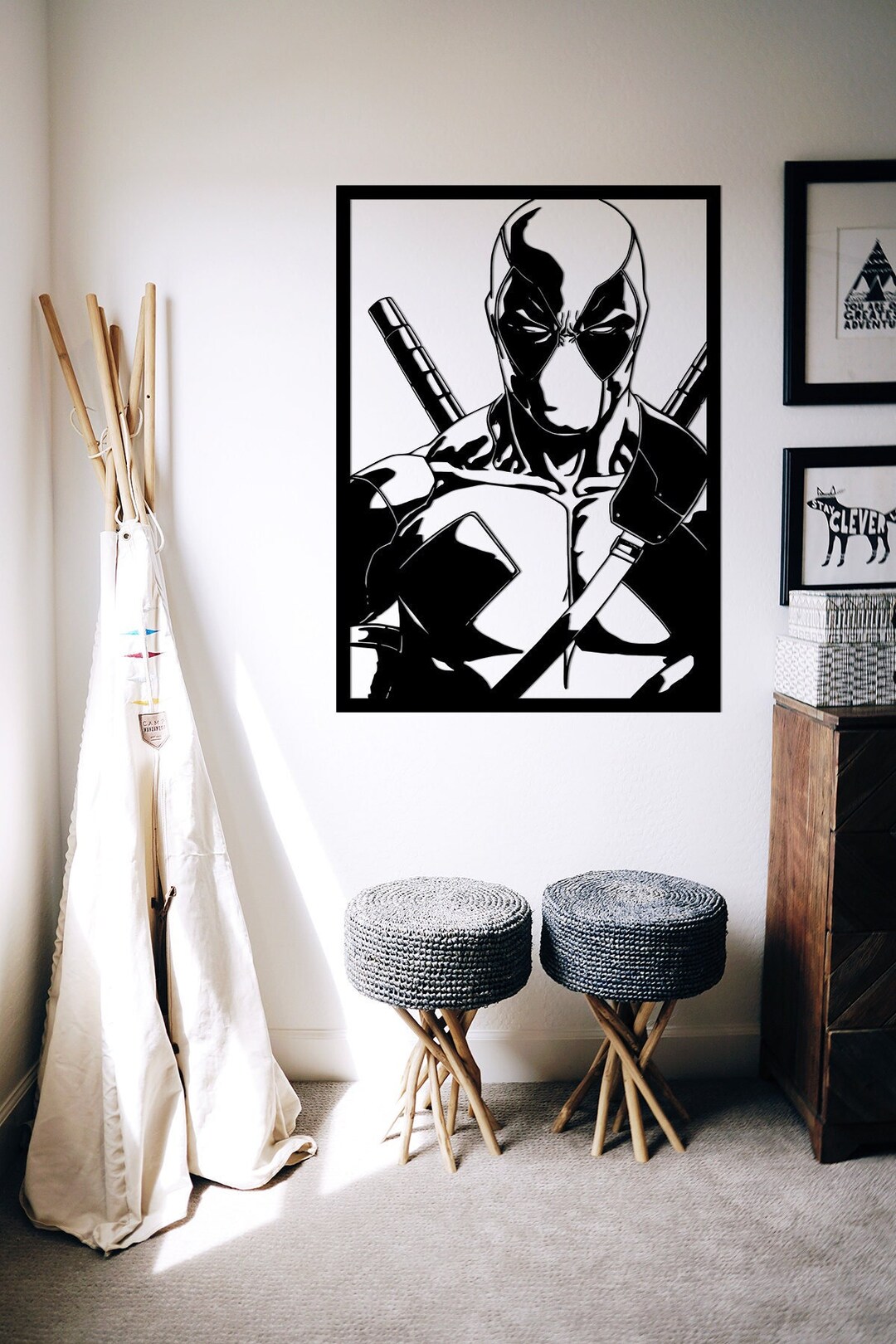 Deadpool Metal Wall Art, Marvel Comics Home Decor, Winston Wilson ...