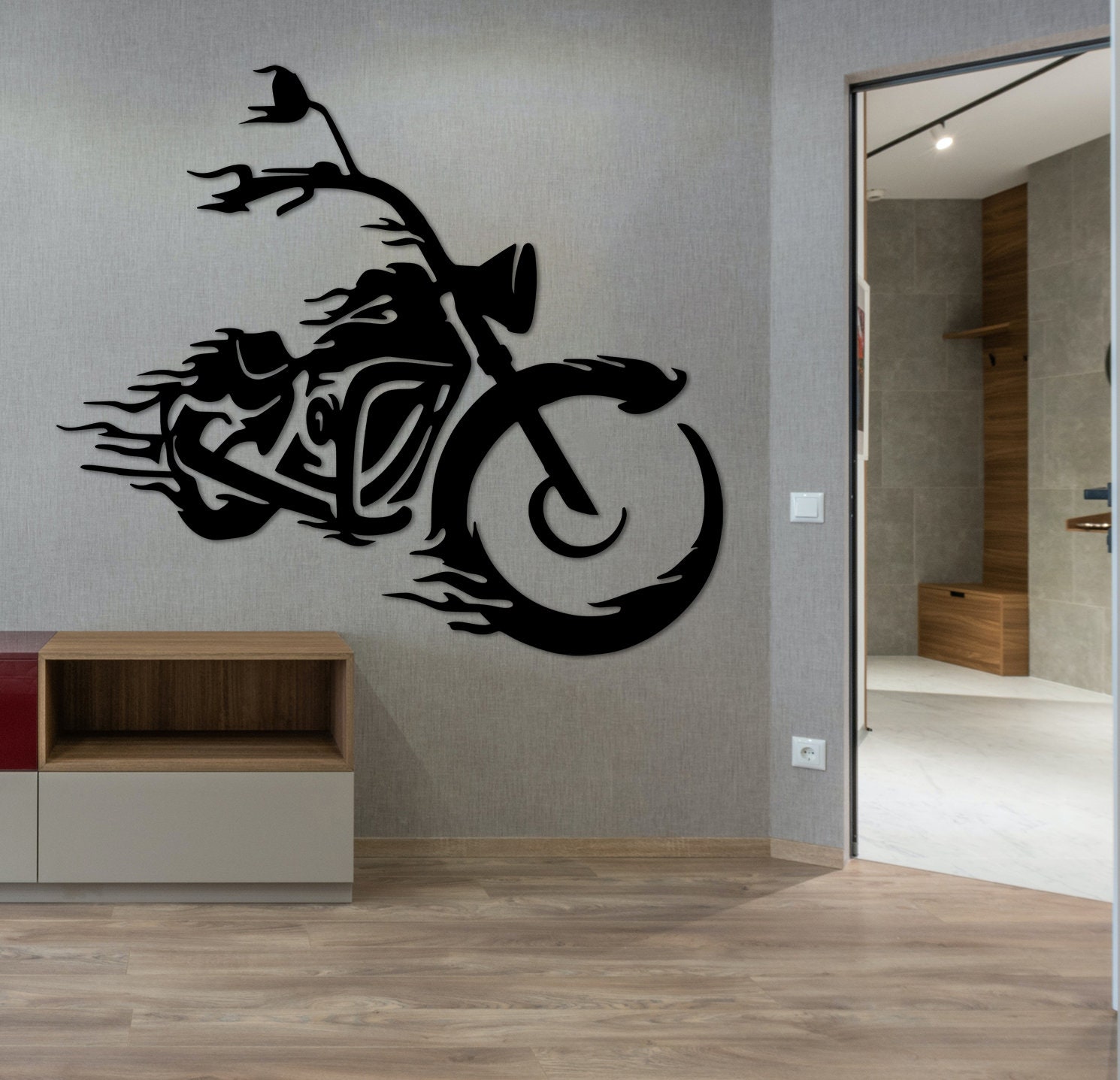 Motorcycle Metal Wall Decor, Garage Wall Decor,gift for Him,harley ...