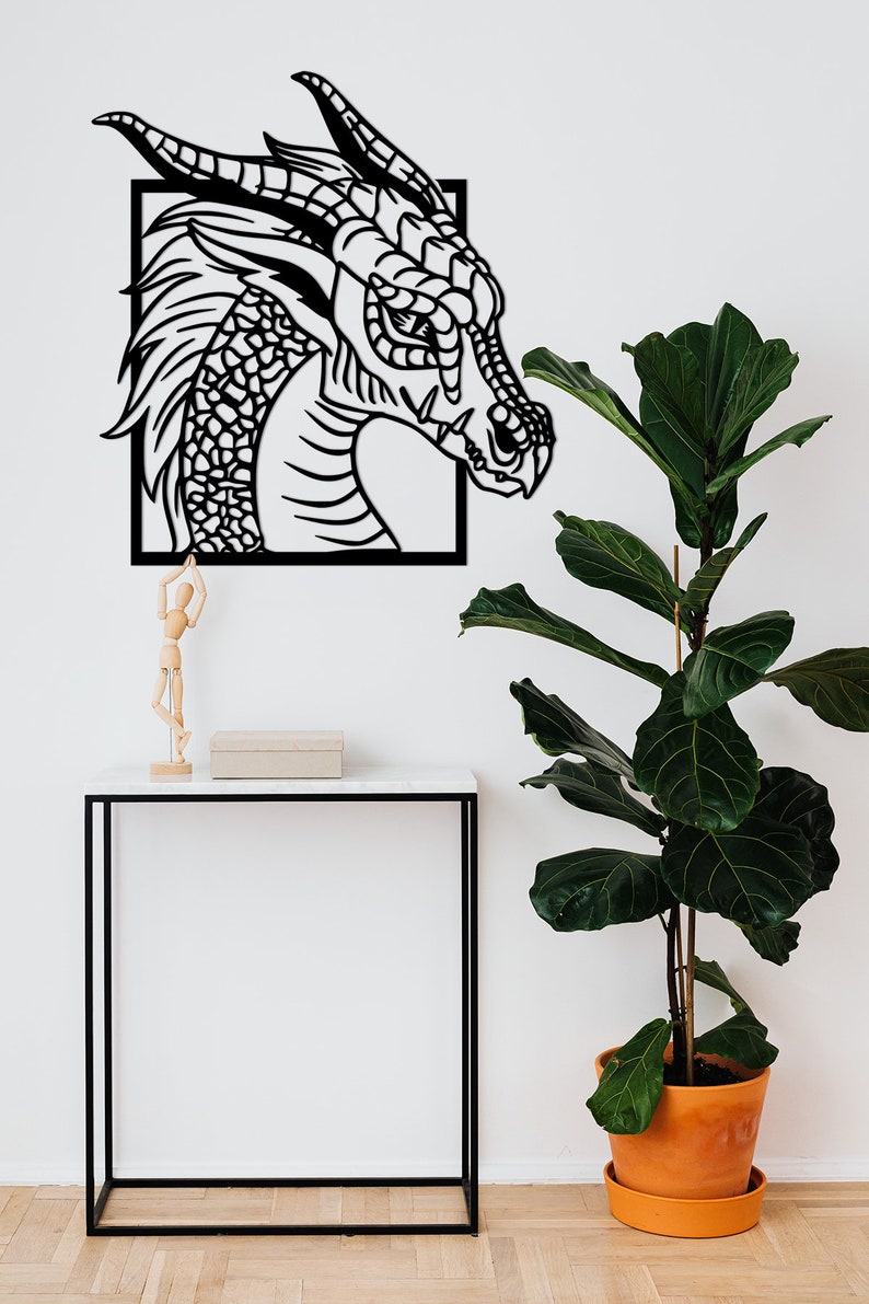 Dragon Head Metal Wall Art, Dragon Metal Wall Art, Dragon Wall Hanging ...