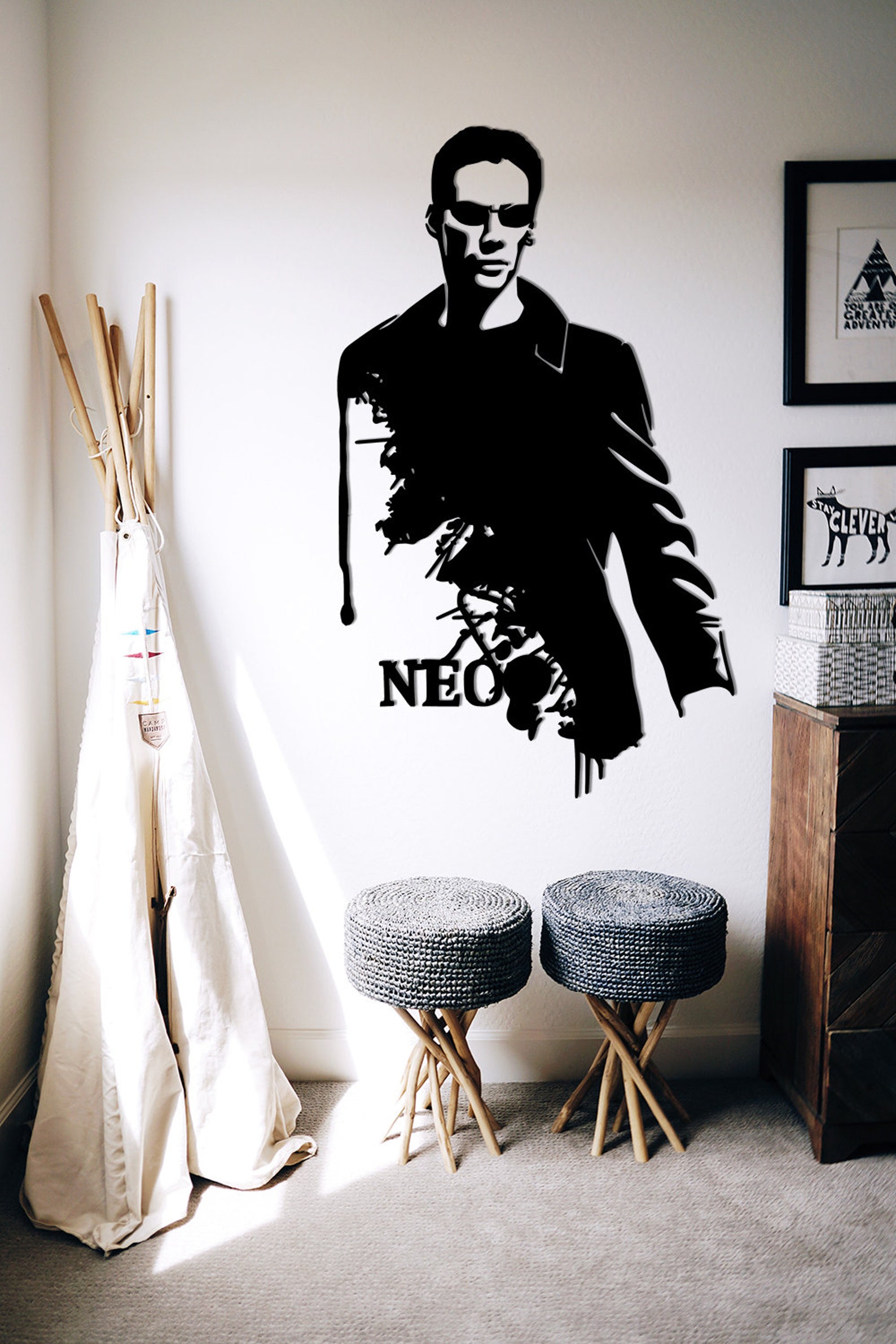 Neo the Matrix Metal Wall Art, Matrix Wall Art, Matrix Wall Decoration ...