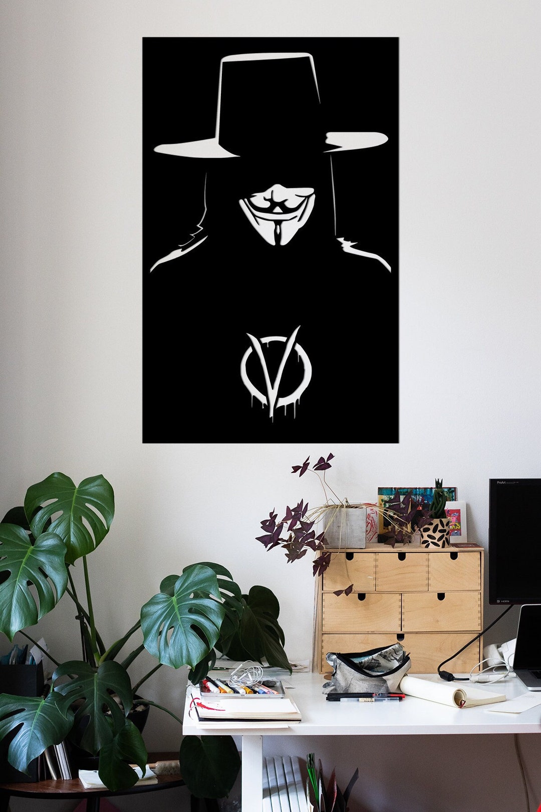 V for Vendetta Metal Wall Art, Vendetta Art, Vendetta Movie Wall ...