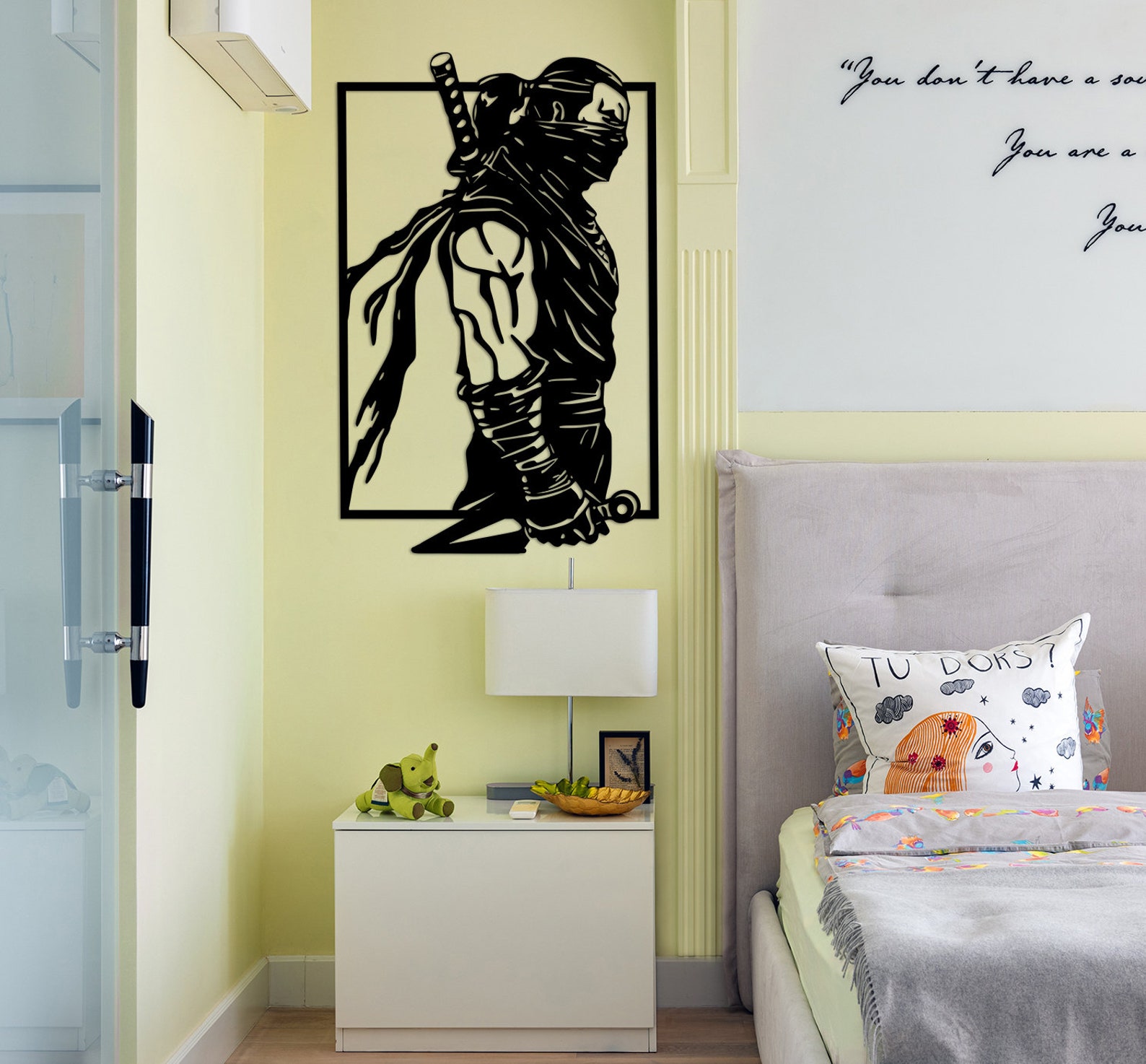 Assassin Metal Wall Art, Ninja Wall Decor, Ninja Art, Lol, Assassin Fan ...