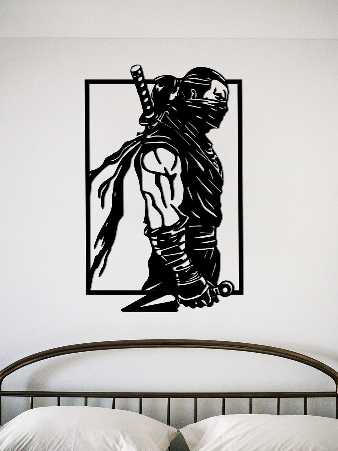 Assassin Metal Wall Art, Ninja Wall Decor, Ninja Art, Lol, Assassin Fan ...