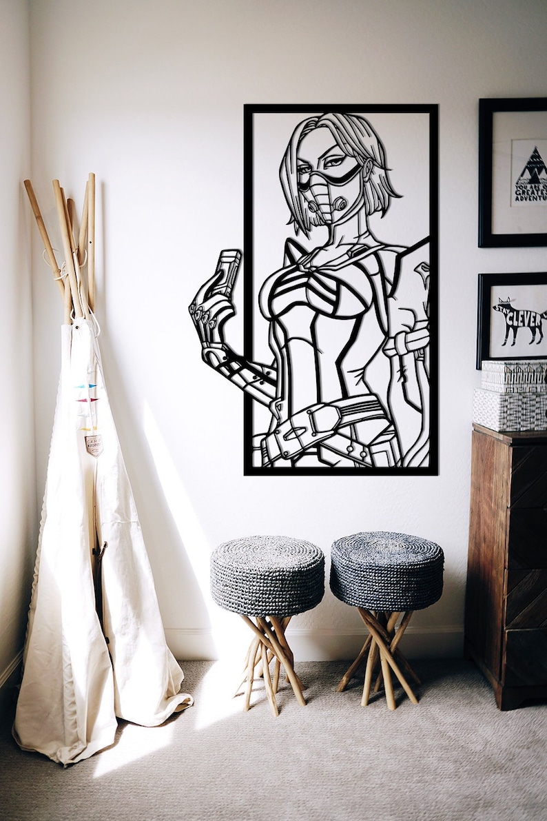 Viper Metal Wall Art, Valorant Wall Decor, Viper Art, Lol, Valorant Fan ...