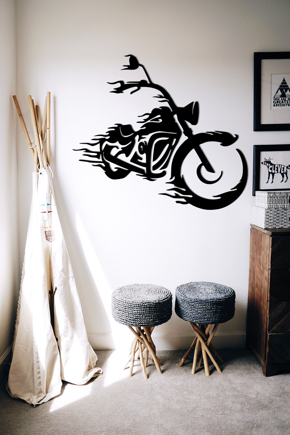 Motorcycle Metal Wall Decor, Garage Wall Decor,gift for Him,harley ...