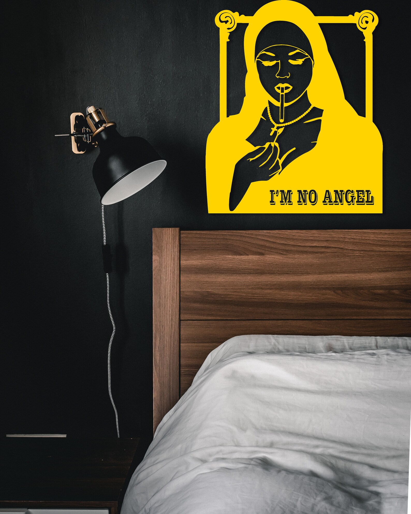 Smoking Nun Metal Art Feminist Wall Decor Metal Wall Art - Etsy