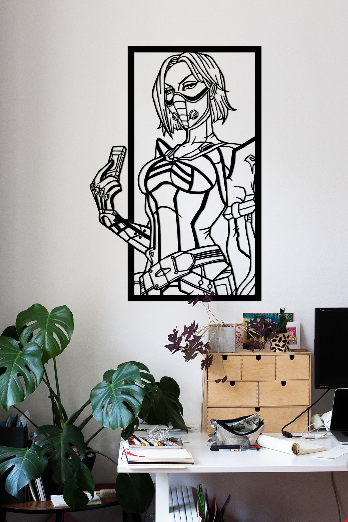 Viper Metal Wall Art, Valorant Wall Decor, Viper Art, Lol, Valorant Fan ...