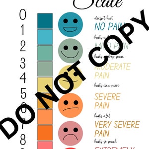 Pain Scale for Nurse Office/ Pediatric Nurse Office/ School Nurse ...