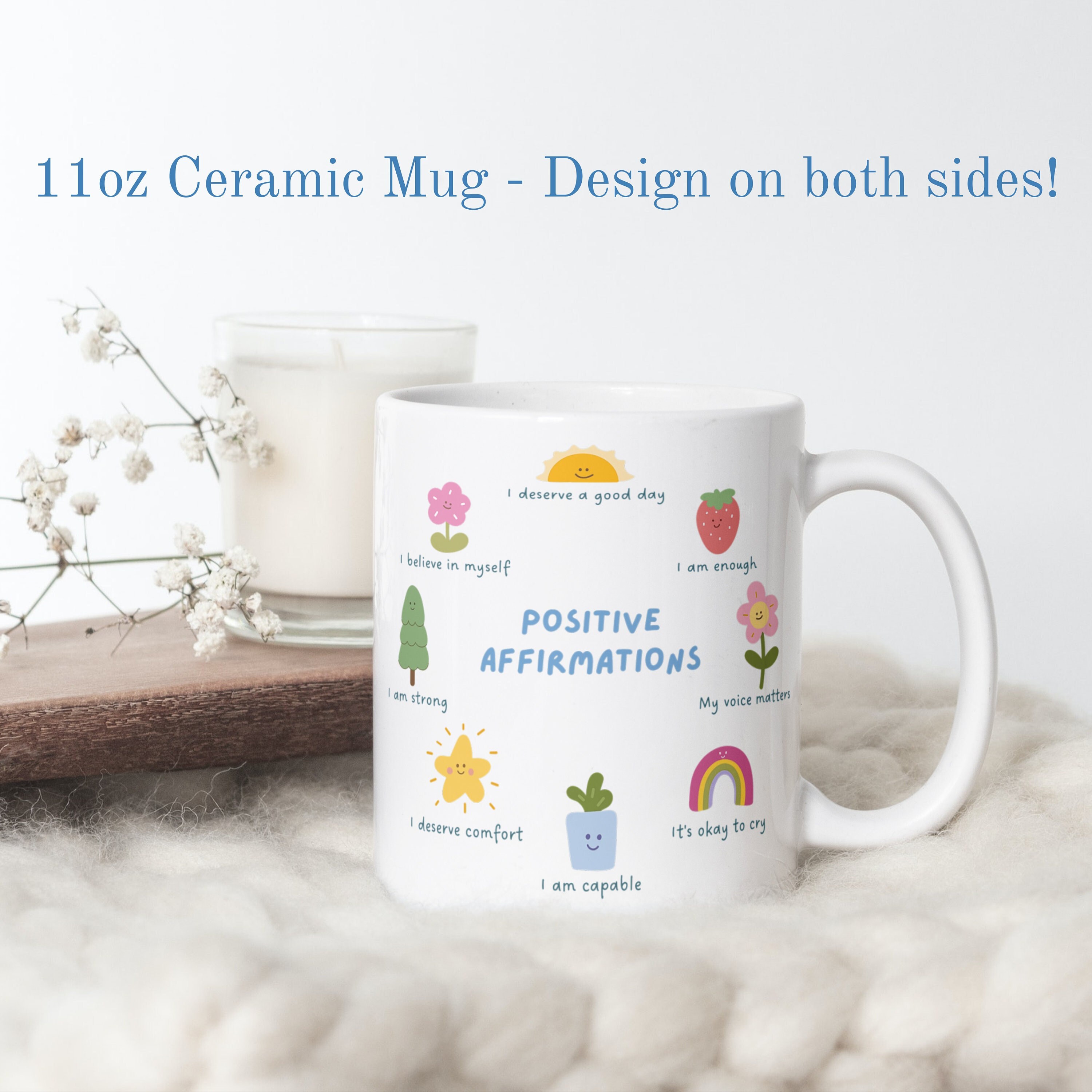 Positive Affirmations Mug, Mindfulness Mug, Daily Reminders ...