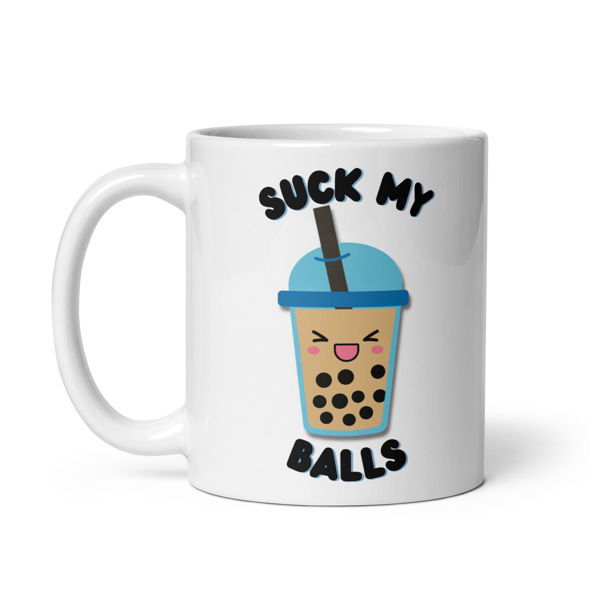 Milk Tea Suck My Balls Funny Bubble Tea Mug, Boba Tea Coffee Mug, Boba ...