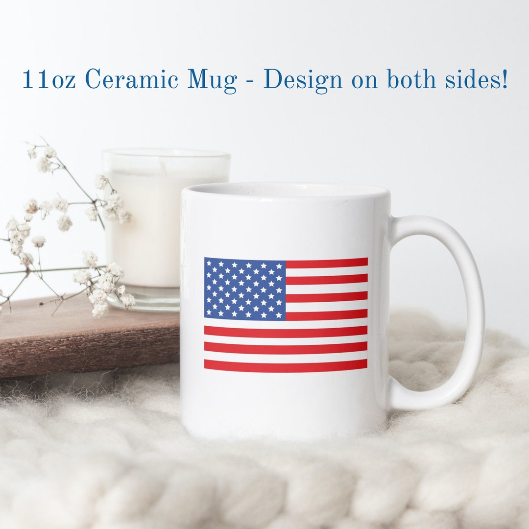 American Flag Mug, USA Flag Mug, United States Flag Mug, America Coffee ...