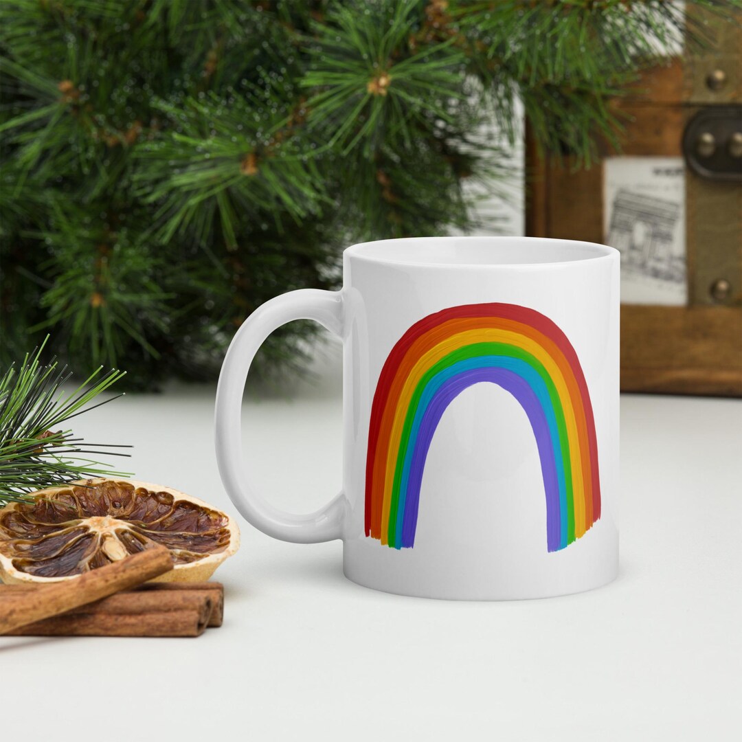 Rainbow Mug, Equality Mug, LGBTQ+ Mug, Love is Love Mug, Rainbow Coffee ...