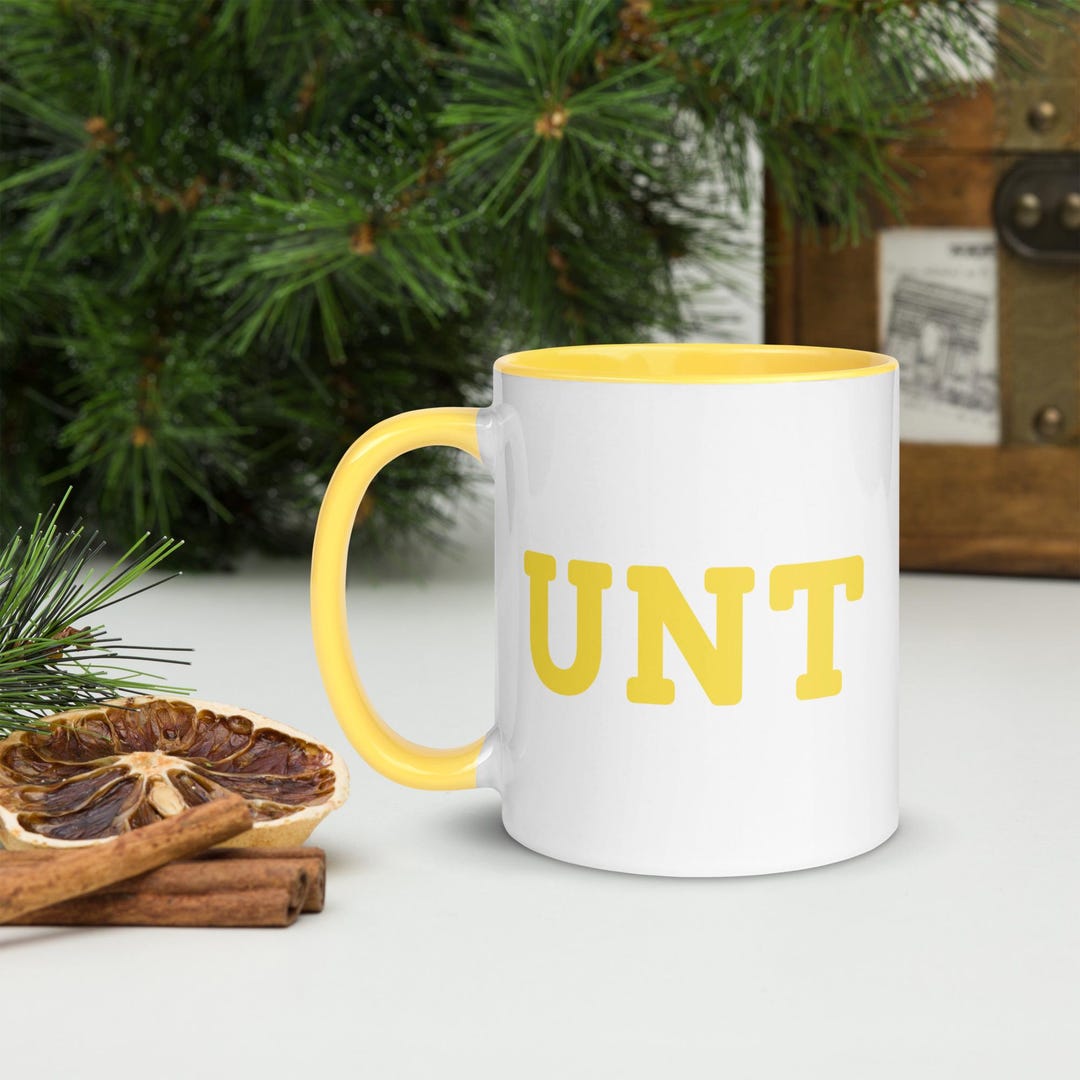 C-handle Unt. Mug, White & Yellow Ceramic, Funny and Offensive Coffee ...