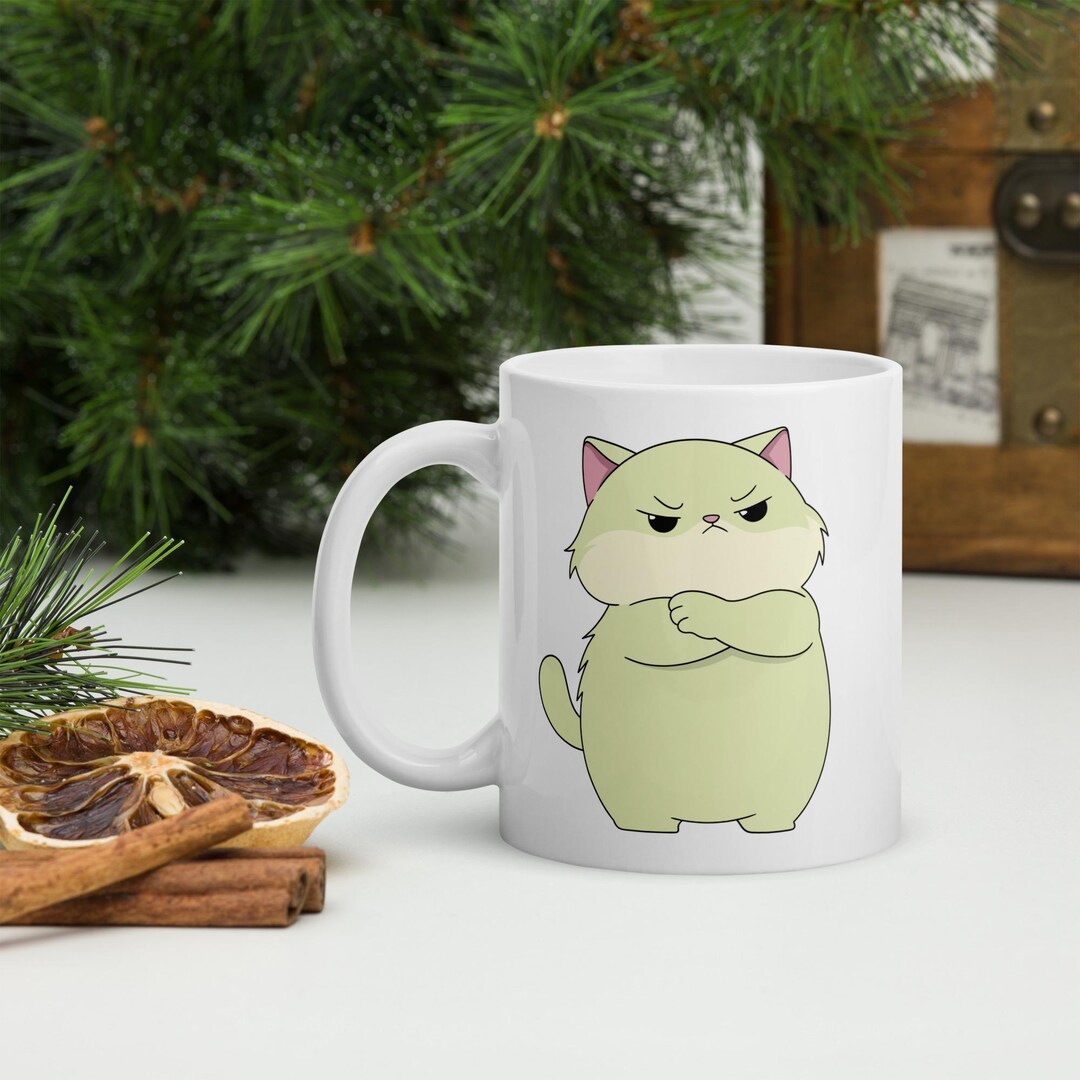 Grumpy Kitty Coffee Mug, Cute Cat Gift Mug, Novelty Coffee Mug, 11oz ...