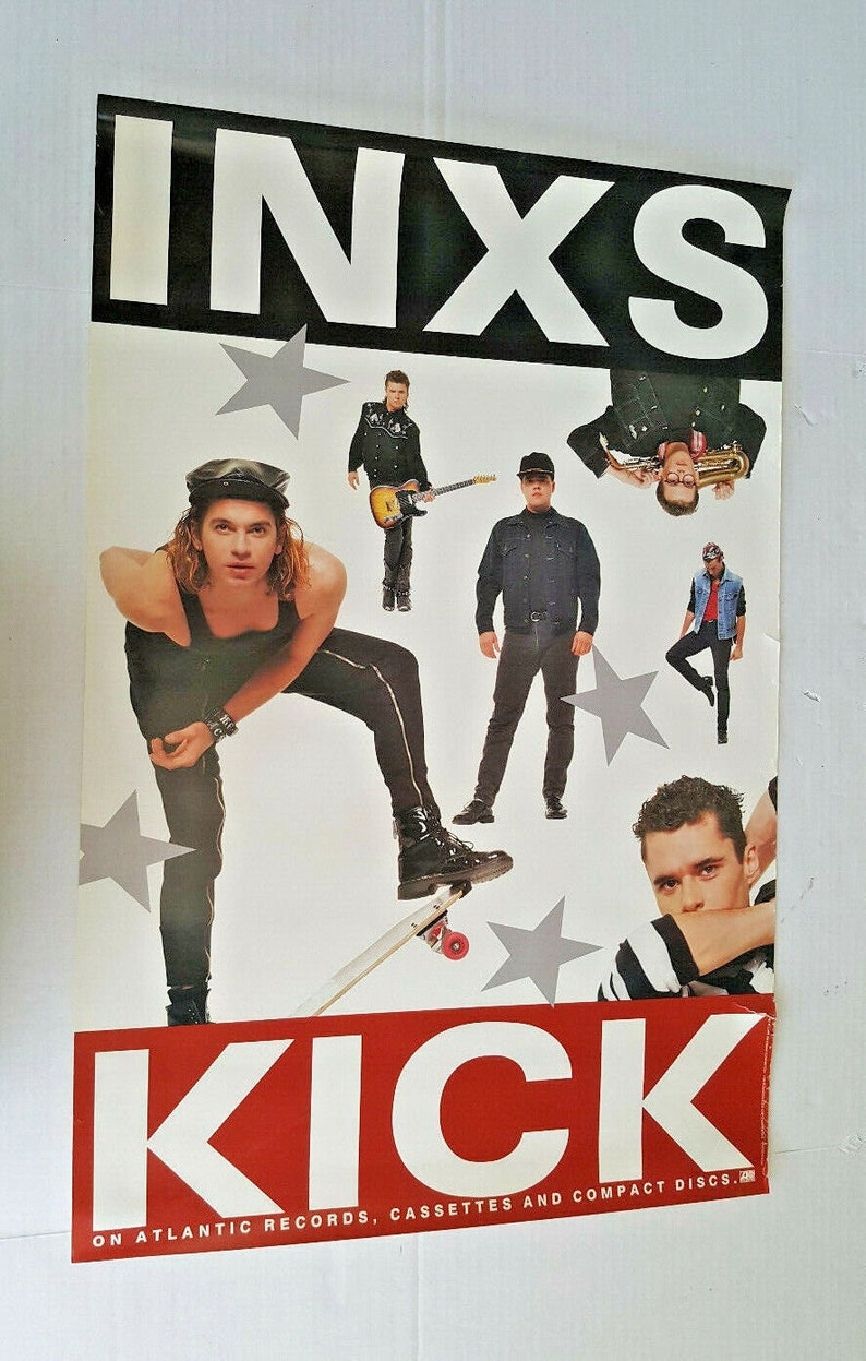 INXS Kick POSTER 30 X 20 1987 Record Label Retail - Etsy