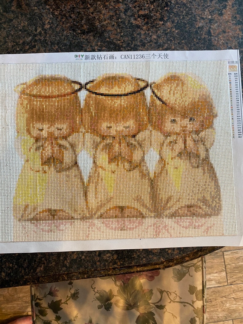 Three Little Angels Diamond Painting - Etsy
