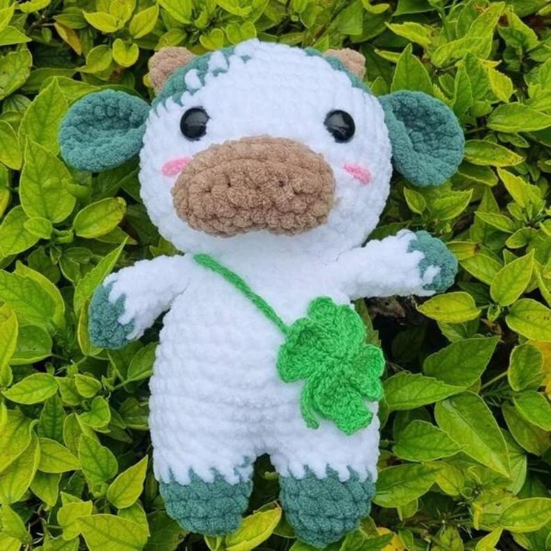 2in1 Crochet Pattern - Chubby Milky Cow, Crochet Milk Cow Pattern, Cute ...