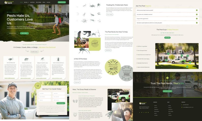 Pest Control Website Design | Wordpress Template | Pest Control Theme ...