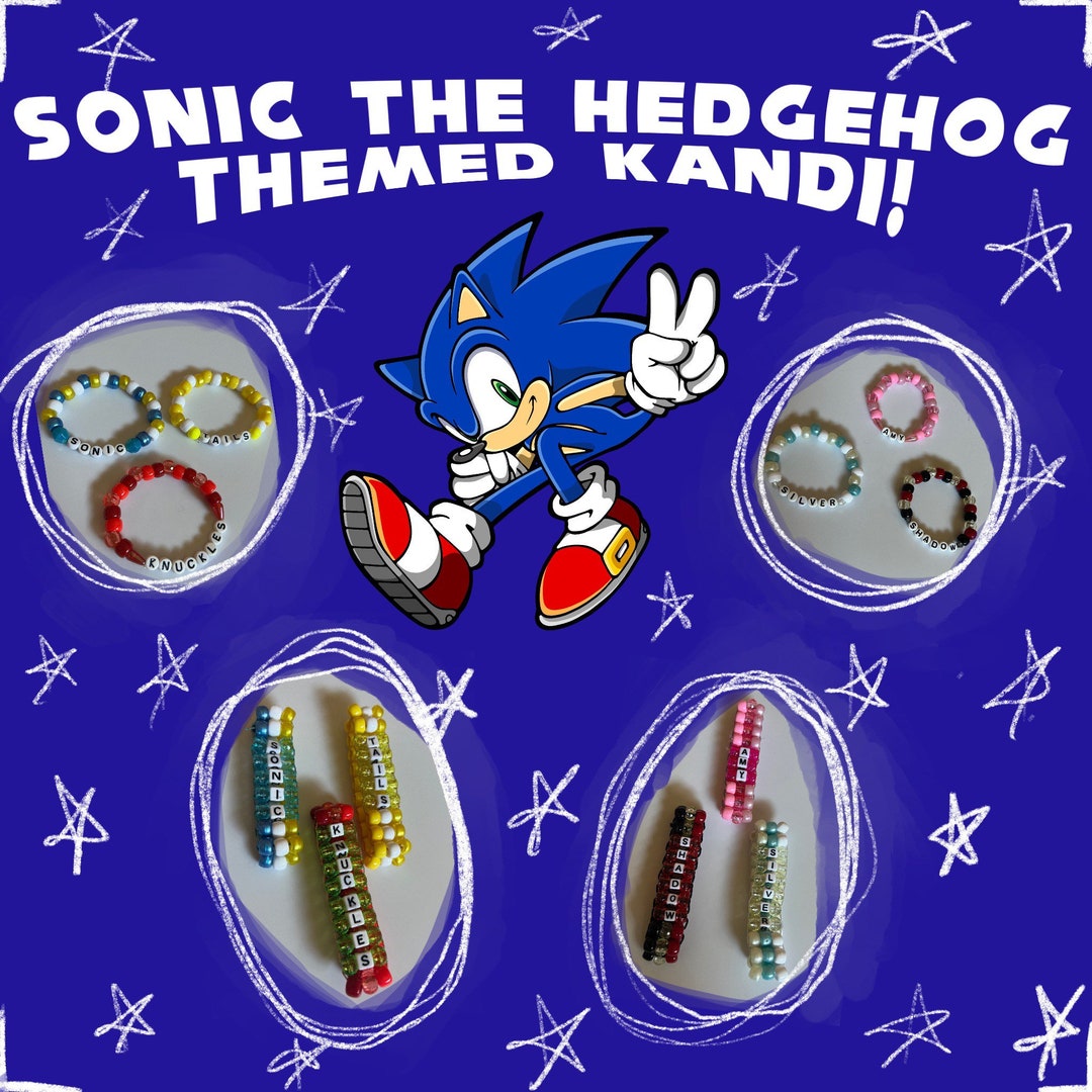 Sonic the Hedgehog Kandi Bracelets Cuffs - Etsy