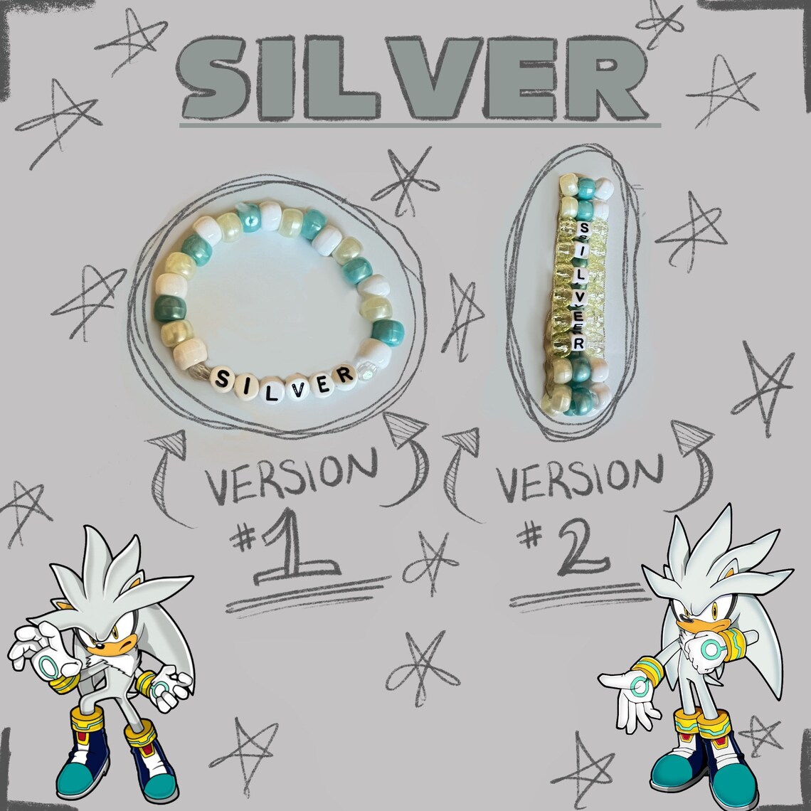 Sonic the Hedgehog Kandi Bracelets Cuffs - Etsy