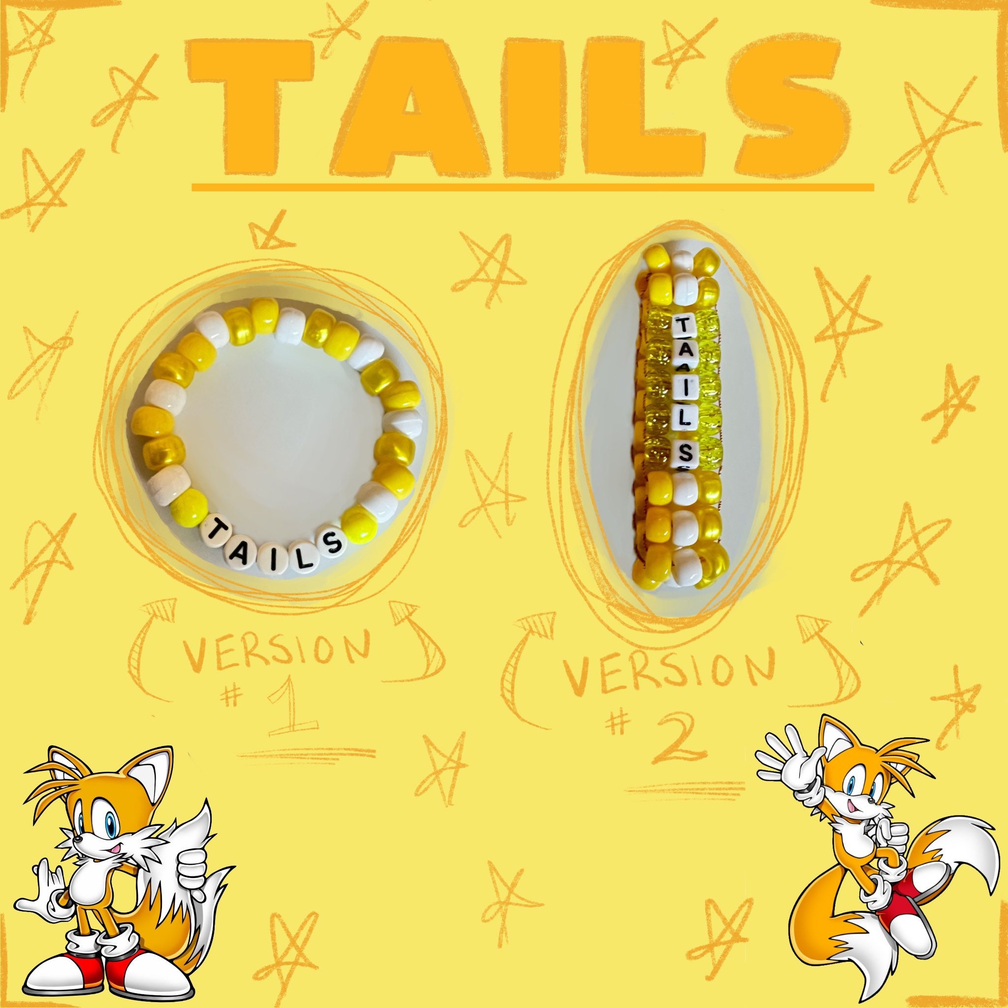 Sonic the Hedgehog Kandi Bracelets Cuffs - Etsy