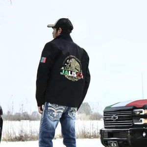 Mexican State Jacket, Soft Shell Jacket, Chamarra Con Escudo Mexicano ...