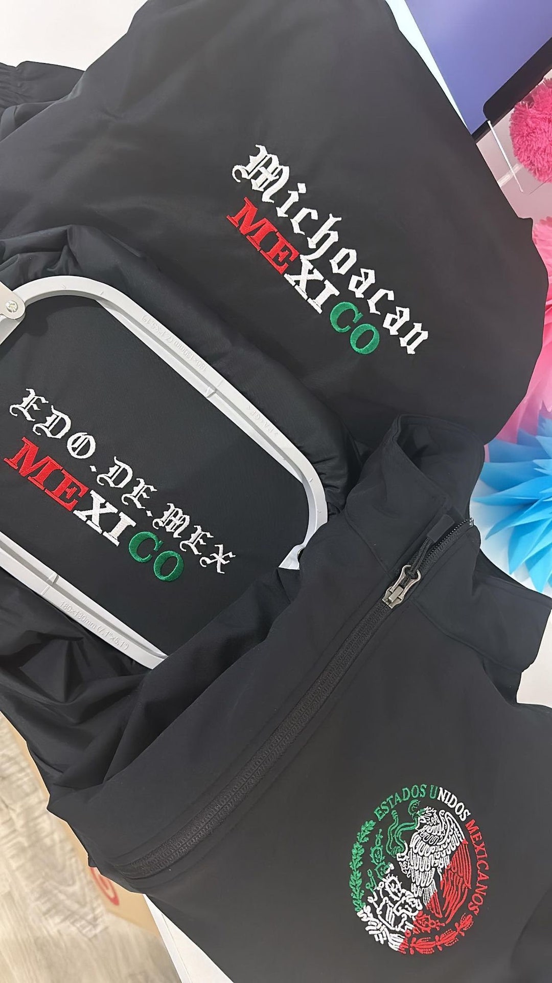 Mexican State Jacket, Soft Shell Jacket, Chamarra Con Escudo Mexicano ...