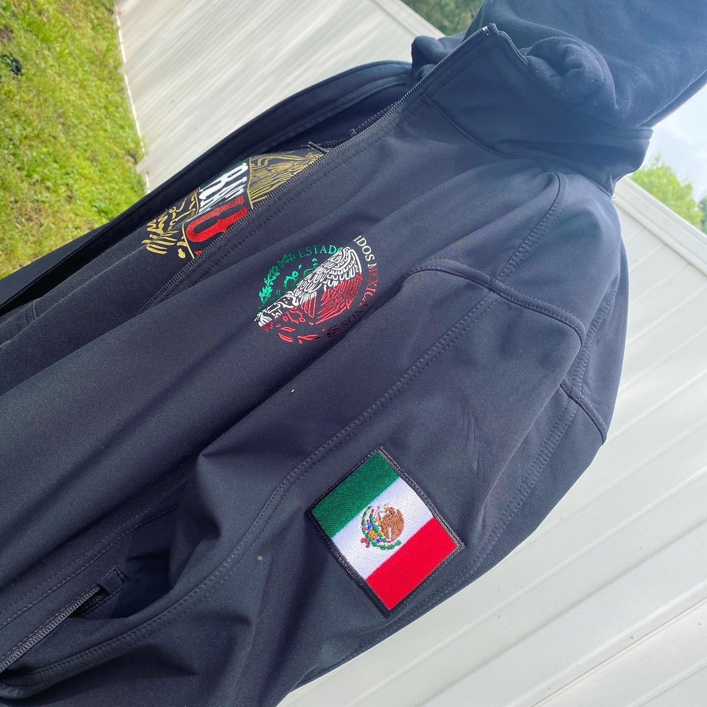 Mexican State Jacket Soft Shell Jacket Chamarra Con Escudo - Etsy