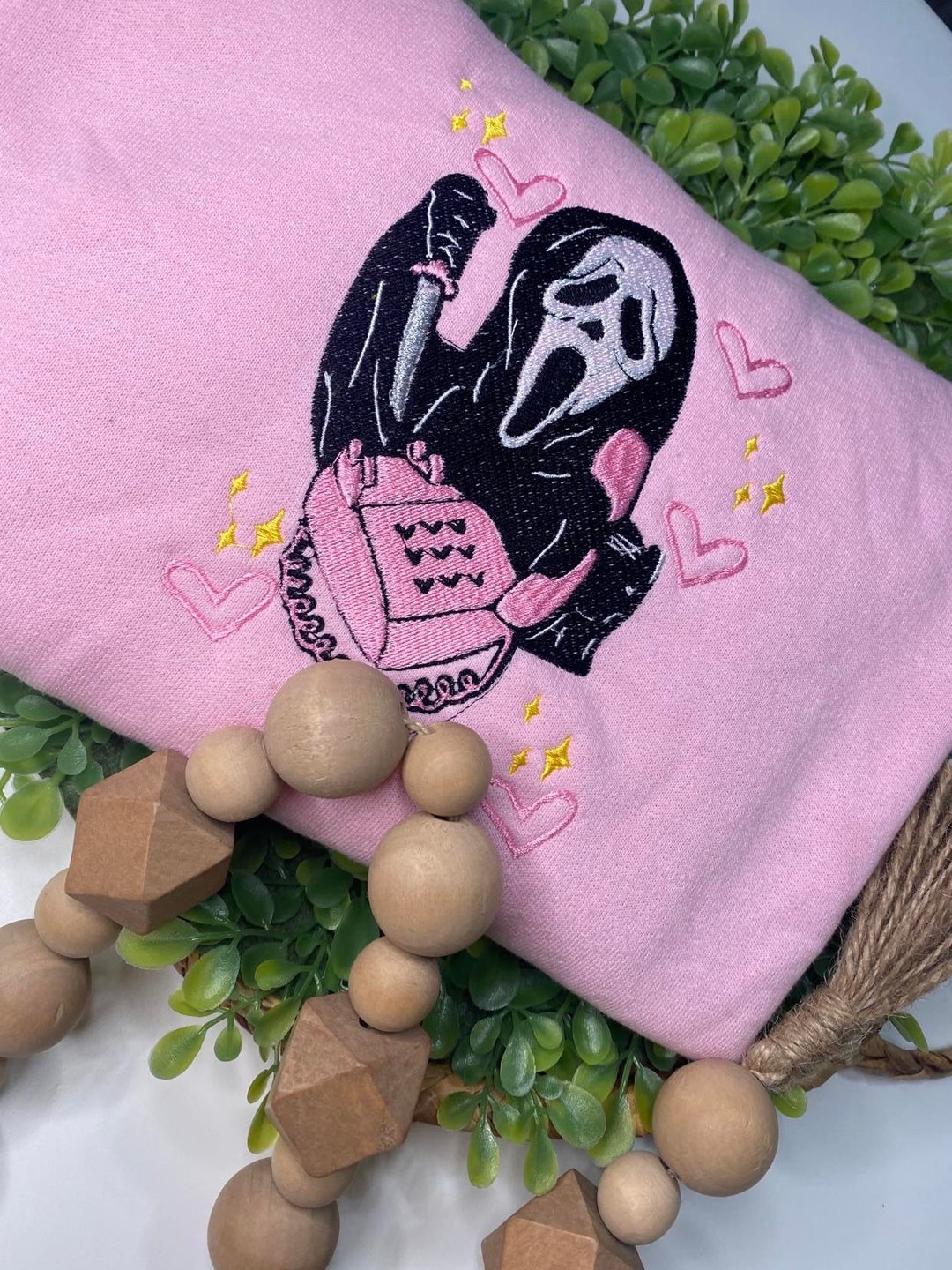Ghostface Sweatshirt, Ghostface, Scream Sweatshirt, Pink Ghostface ...