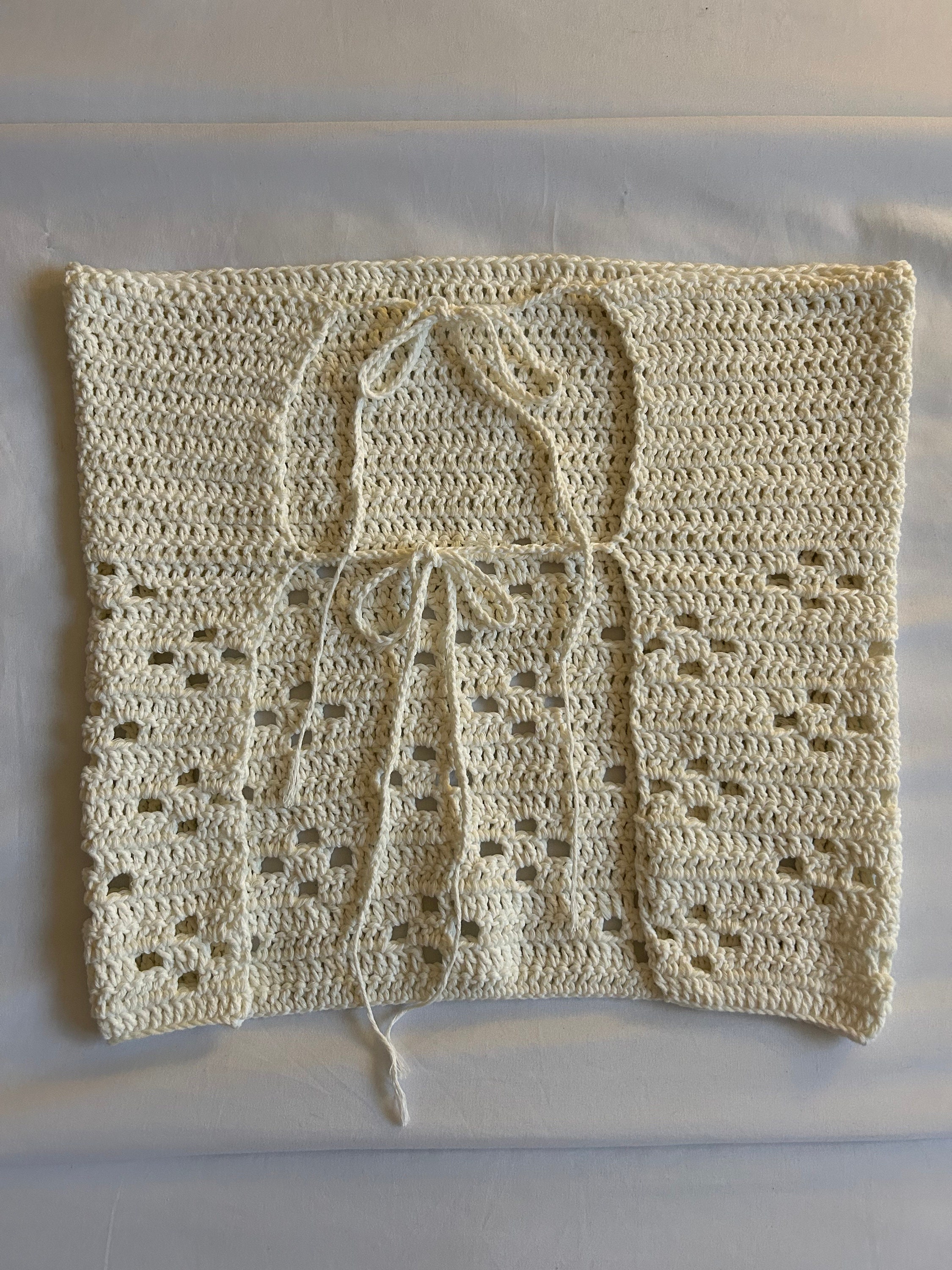 Crochet White Tube Top | Flower Design - Etsy UK
