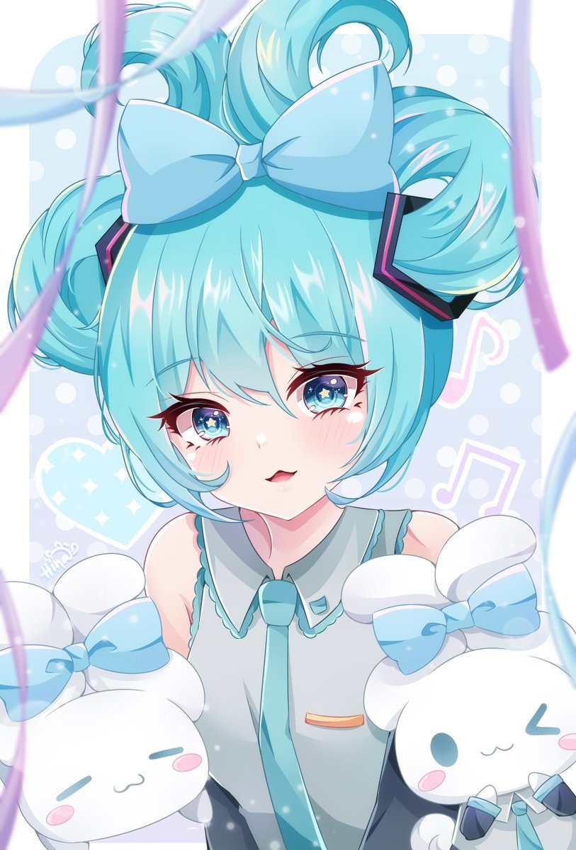 Cinnamonroll X Hatsune Miku Mini Print - Etsy