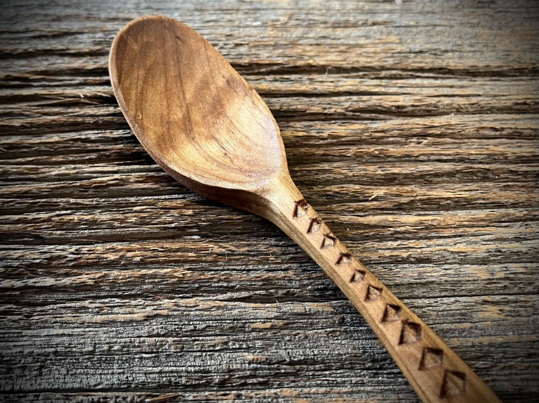 Hand Carved Wooden Eating Spoon/ Maple Wood/6.75 Long/handmade Spoon ...