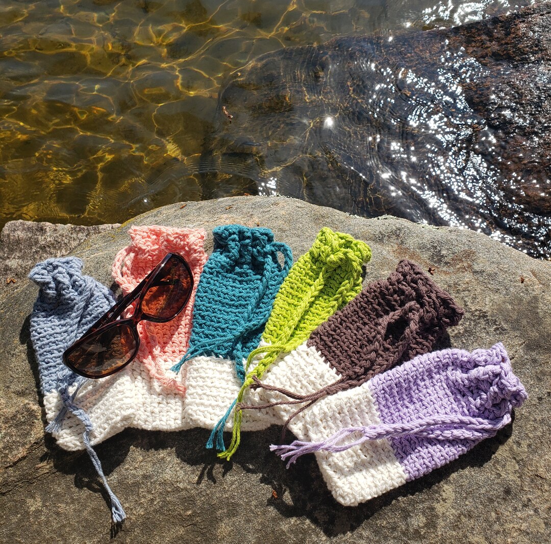 Crocheted Sunglasses Case PATTERN, PORTRUSH Crocheted Glasses Pouch ...