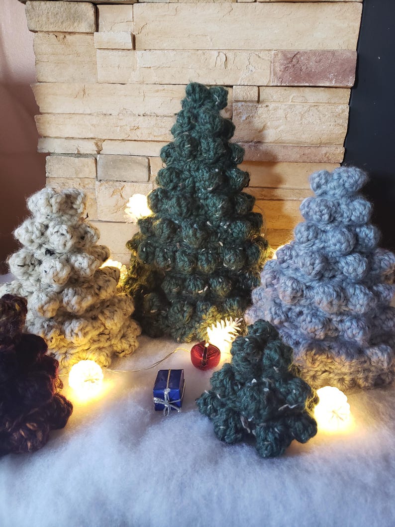 Bobble Stitch Christmas Tree Crochet Pattern PDF — 5 Sizes, Quick ...