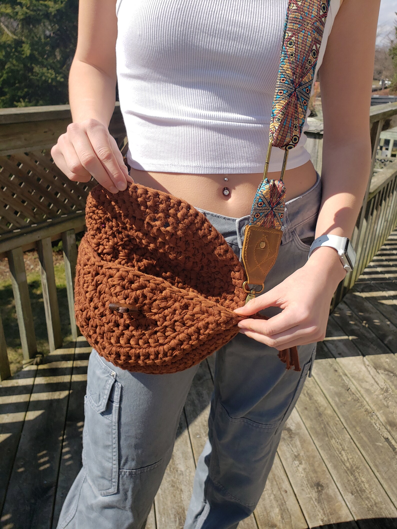 Crochet Crossbody Bag, Crochet Bag Pattern, CAVAN Crossbody Bag, Sling ...
