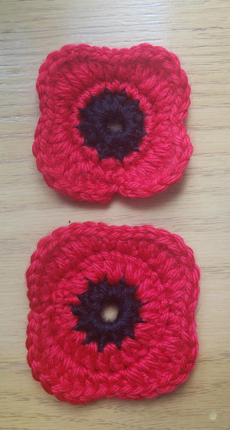 Crochet POPPY Pattern, Remembrance Day Poppy, Poppy Pin Pattern ...