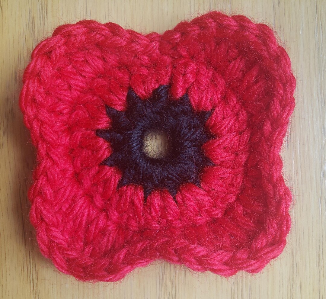Crochet POPPY Pattern, Remembrance Day Poppy, Poppy Pin Pattern ...