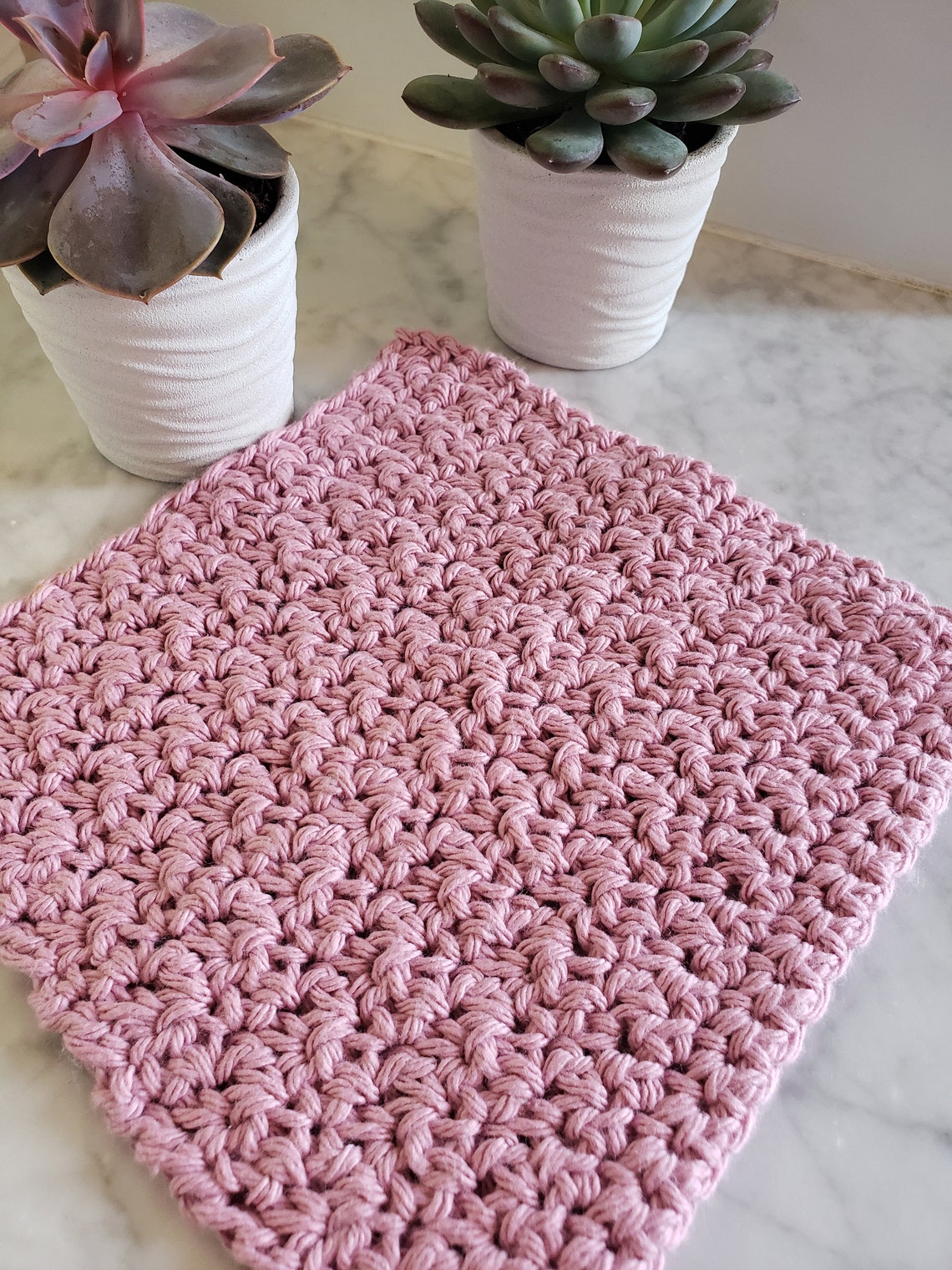 Crocheted Dishcloth PATTERN Washcloth Facecloth Easy Beginner Pattern 7 ...
