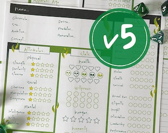 Vampire the Masquerade V5 Character Sheet - Etsy