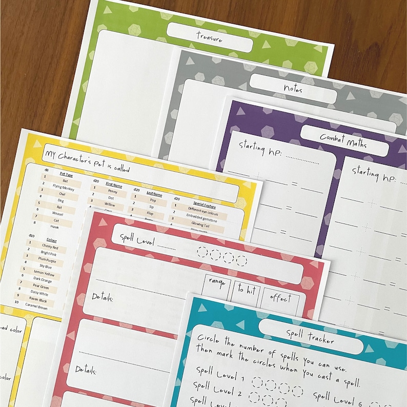 Kids DND Character Kit, Child Friendly Dungeons and Dragons Character ...