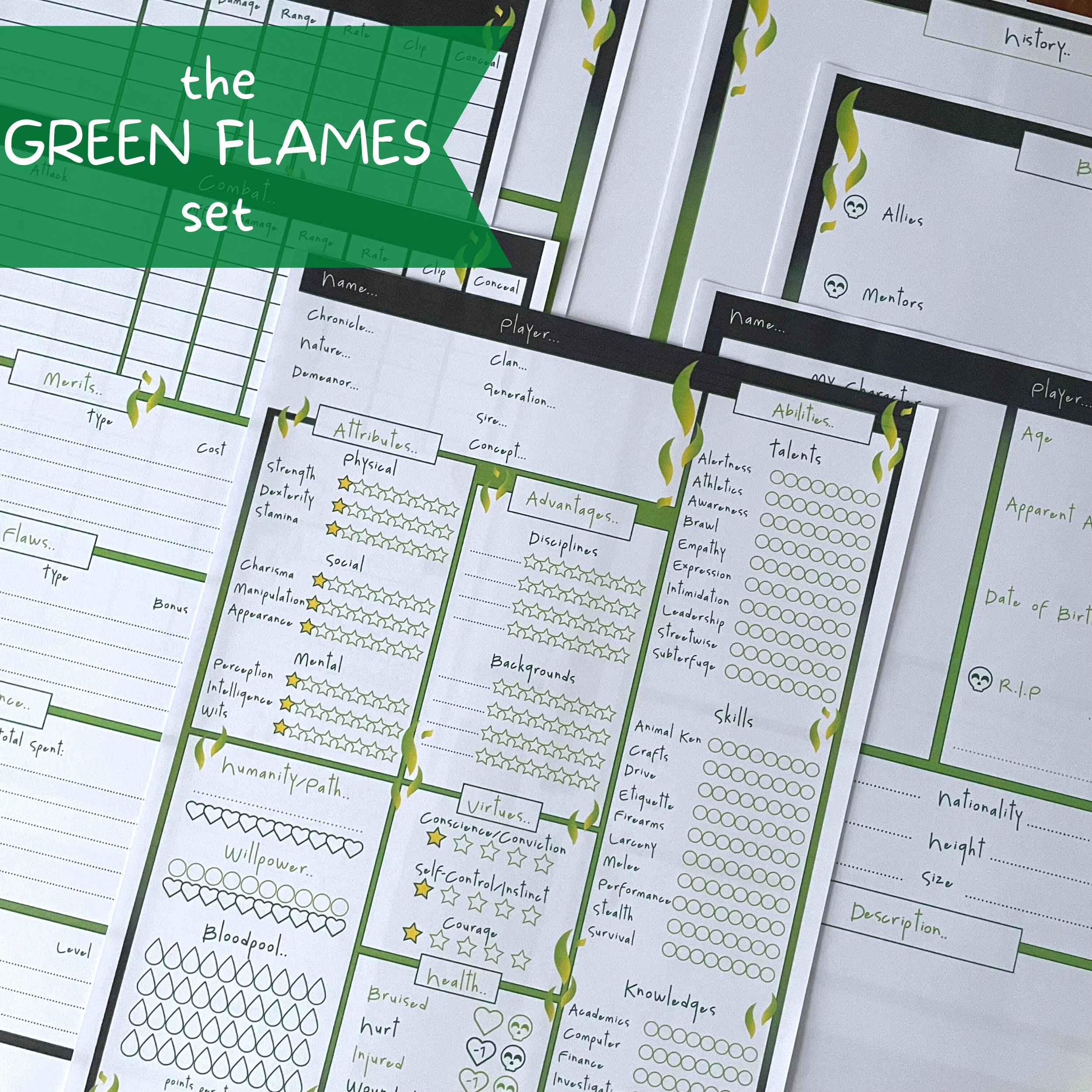 Vampire Clan VTM V20 FREE Set, Vampire the Masquerade 20th Anniversary ...